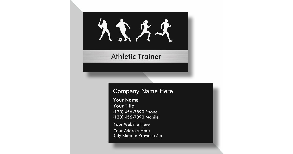 Athletic Trainer Business Cards | Zazzle
