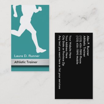 Athletic Trainer Business Cards | Zazzle