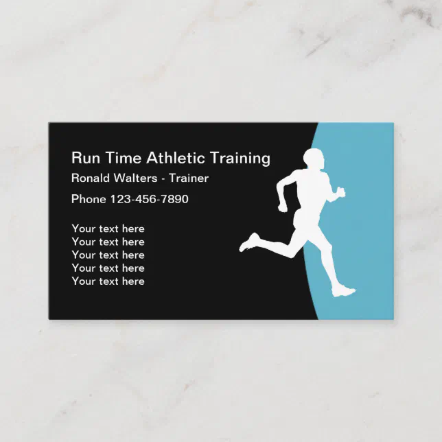 Athletic Trainer Modern Design Business Card | Zazzle