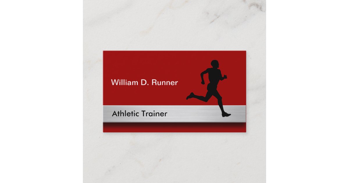 Athletic Trainer Professional Business Cards | Zazzle