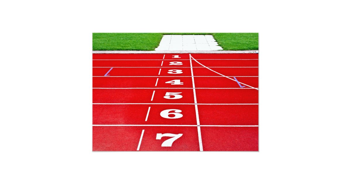 Athletics Running Track Invitation | Zazzle.com