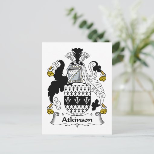 Atkinson Family Crest Postcard | Zazzle