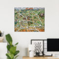 Atlanta Georgia Cartoon Map Poster | Zazzle