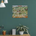Atlanta Georgia Cartoon Map Poster | Zazzle