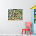 Atlanta Georgia Cartoon Map Poster | Zazzle