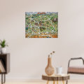 Atlanta Georgia Cartoon Map Poster | Zazzle
