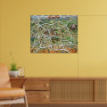 Atlanta Georgia Cartoon Map Poster | Zazzle