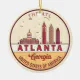 Atlanta Georgia City Skyline Emblem Ceramic Ornament | Zazzle