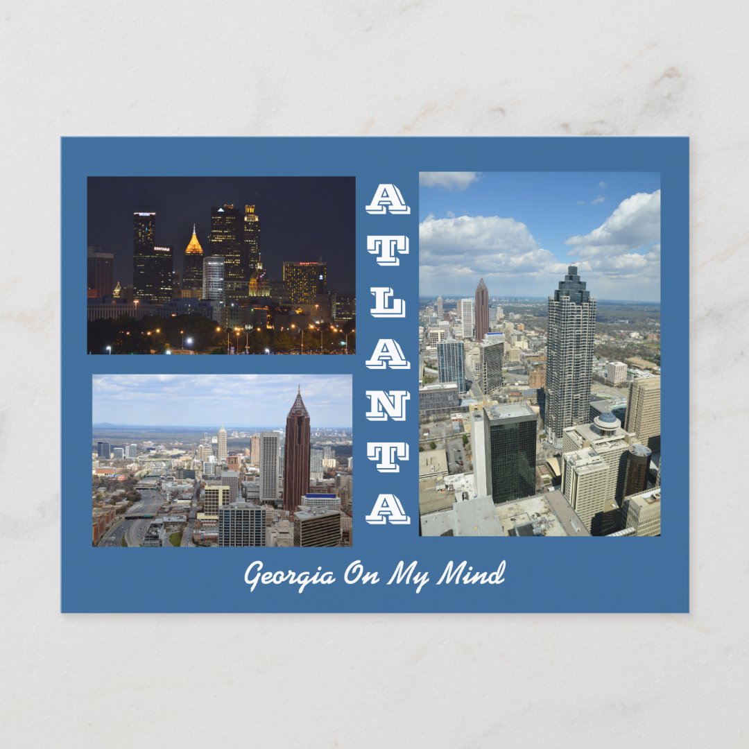 Atlanta, Georgia Cityscape Postcard | Zazzle