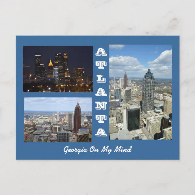 Atlanta, Georgia Cityscape Postcard | Zazzle