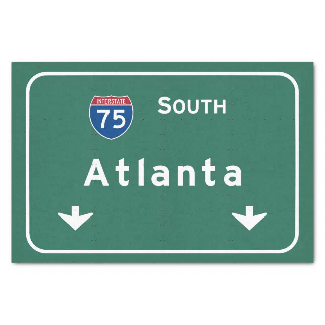 Atlanta Georgia ga Interstate Highway Freeway : Tissue Paper | Zazzle