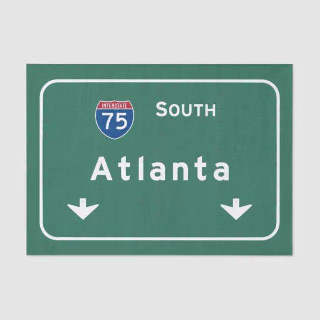 Atlanta Georgia ga Interstate Highway Freeway : Tissue Paper | Zazzle