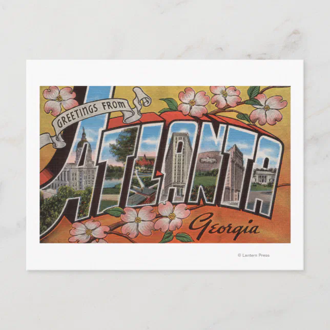 Atlanta, Georgia - Large Letter Scenes 2 Postcard | Zazzle