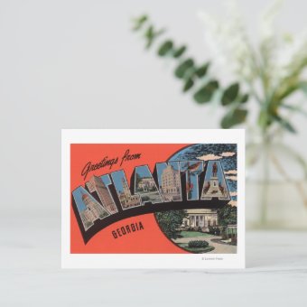 Atlanta, Georgia - Large Letter Scenes Postcard | Zazzle