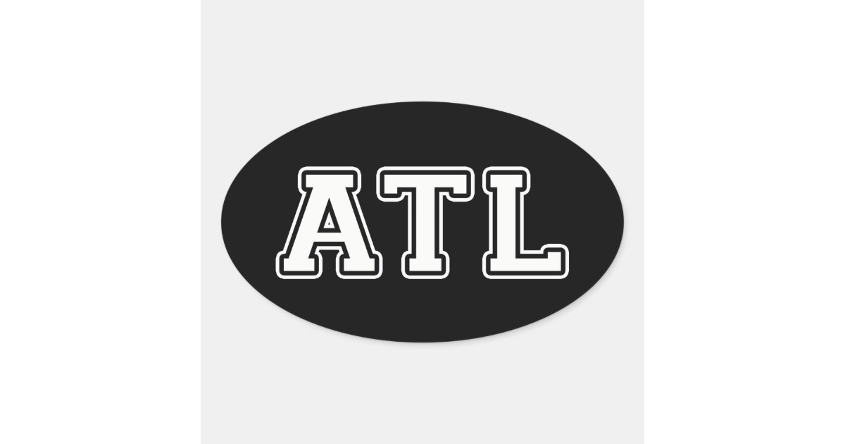 Atlanta Georgia Oval Sticker | Zazzle