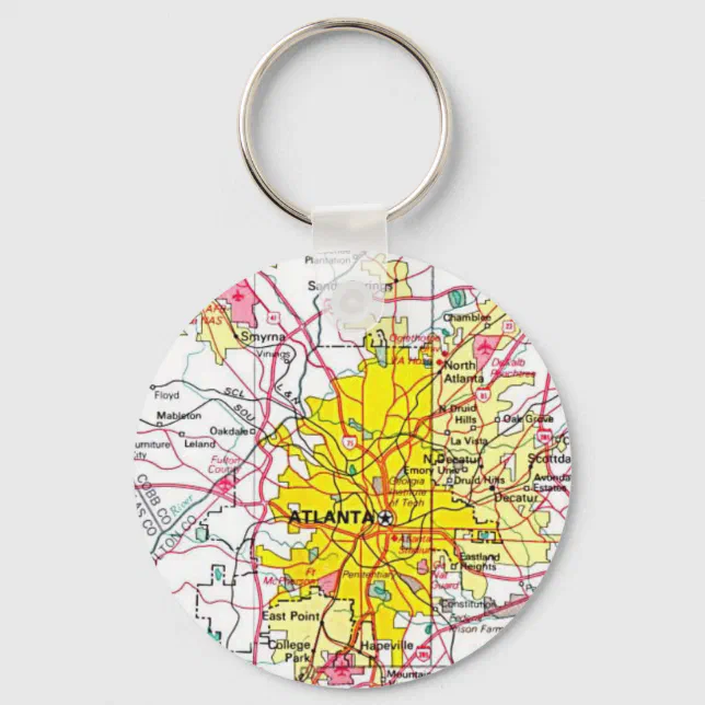 Atlanta Keychain | Zazzle