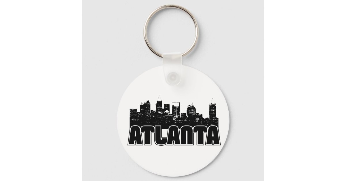 Atlanta Skyline Keychain | Zazzle