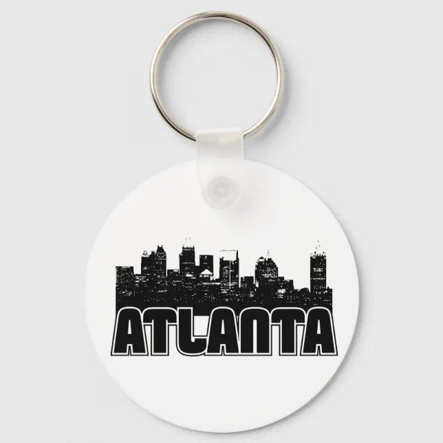 Atlanta Skyline Keychain | Zazzle