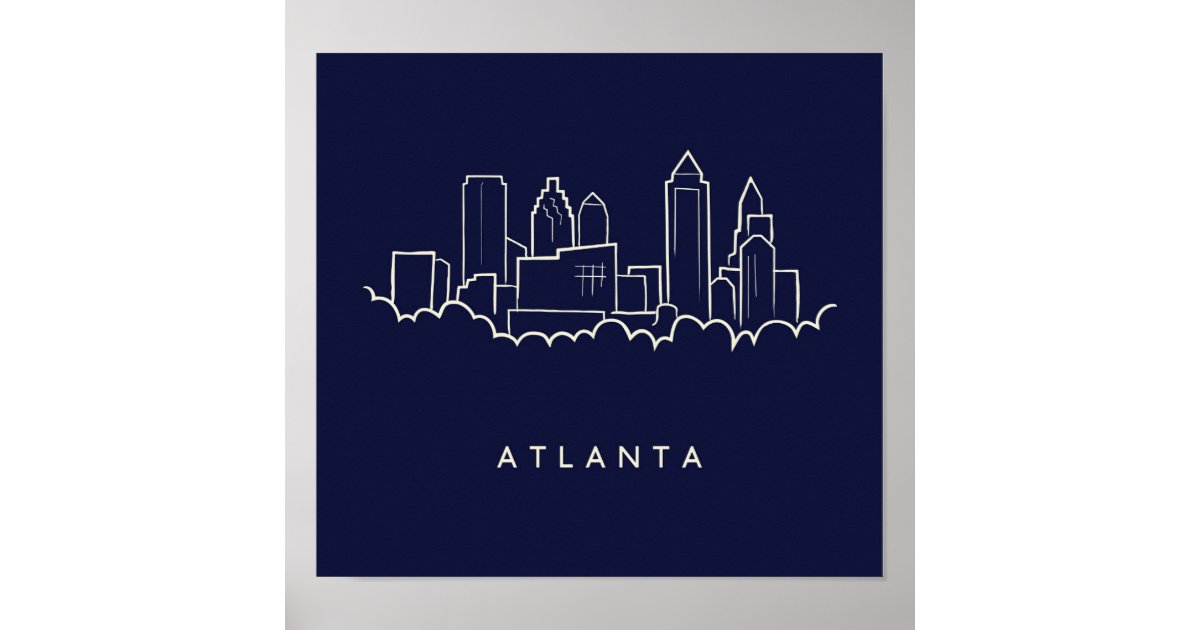 Atlanta Skyline Poster | Zazzle
