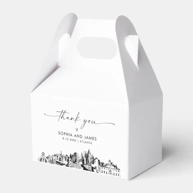 Atlanta Wedding Personalized Favor Box | Zazzle