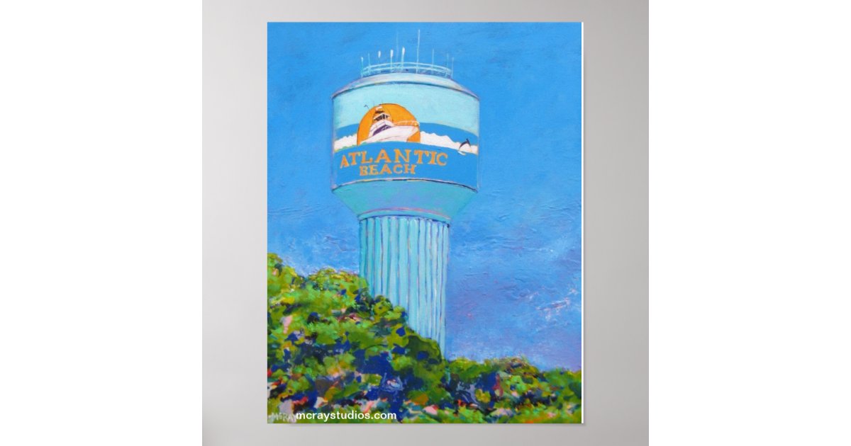 Atlantic Beach (watertower) Poster | Zazzle