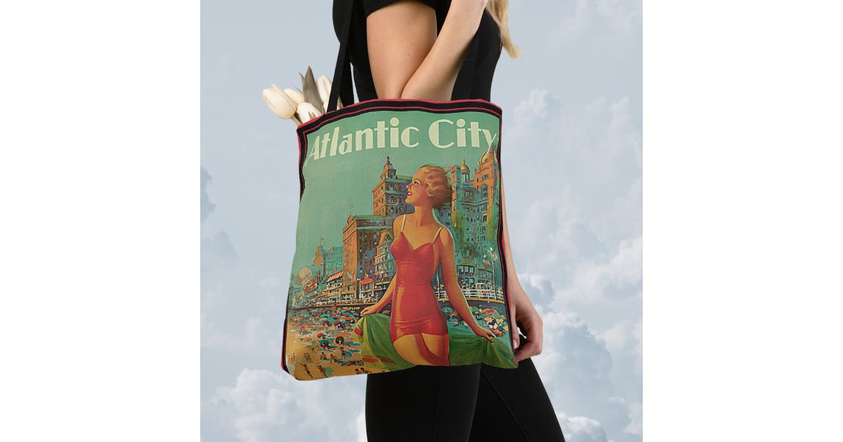Atlantic City Resort, Pennsylvania Railroad Travel Tote Bag | Zazzle