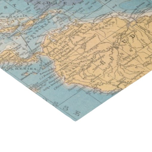 Atlantic Ocean Map Tissue Paper | Zazzle