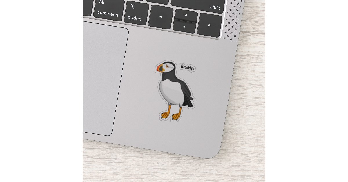 Atlantic puffin illustration sticker | Zazzle