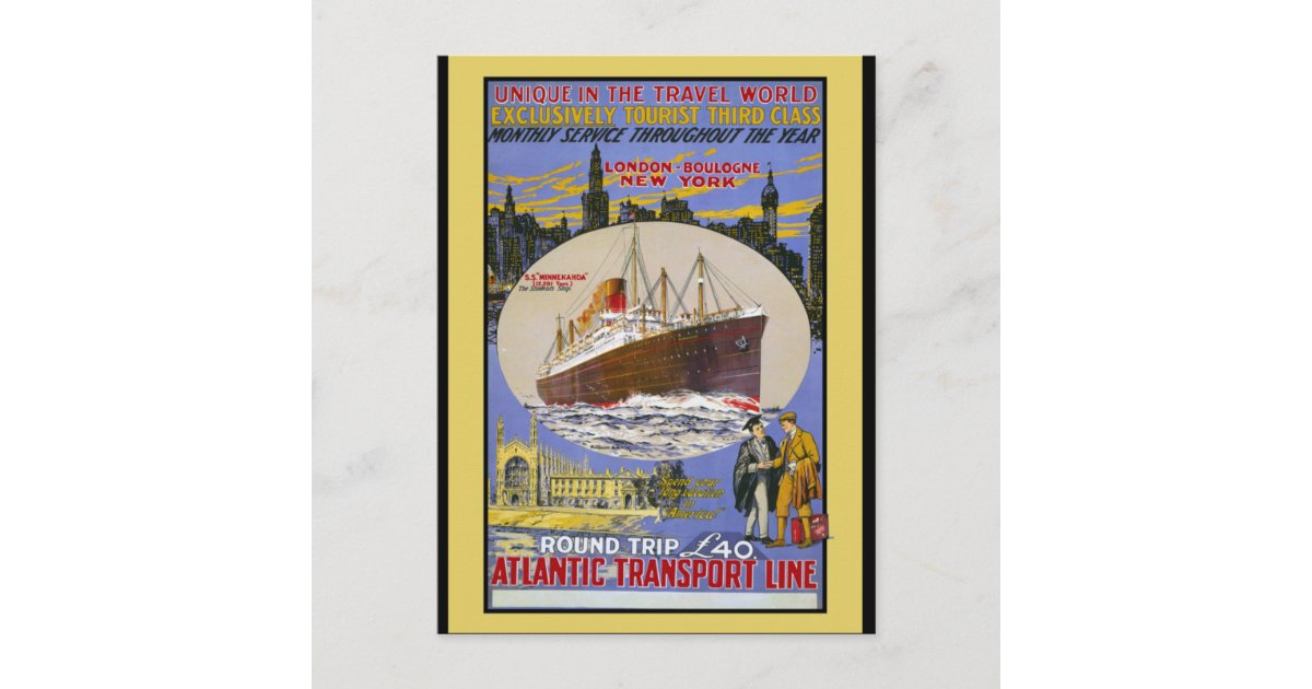 Atlantic Transport Ocean Liner Postcard | Zazzle