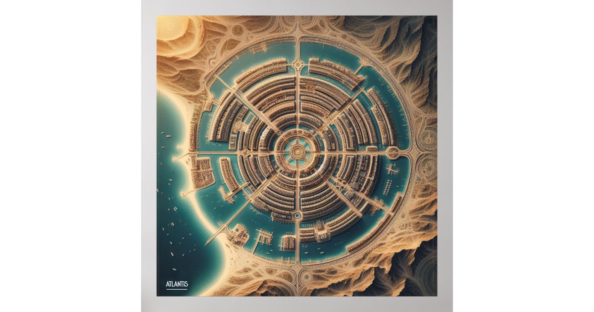 Atlantis Map Poster | Zazzle