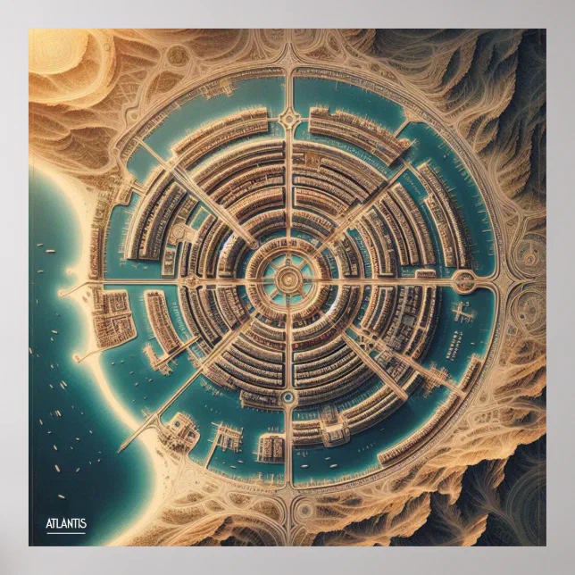 Atlantis Map Poster | Zazzle