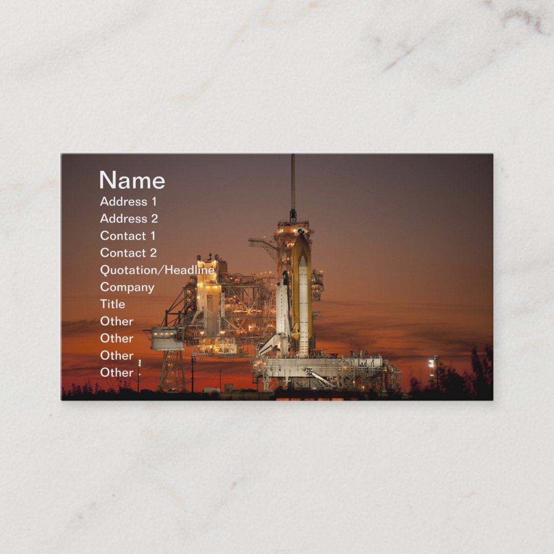 Atlantis Space Shuttle launch NASA Business Card | Zazzle