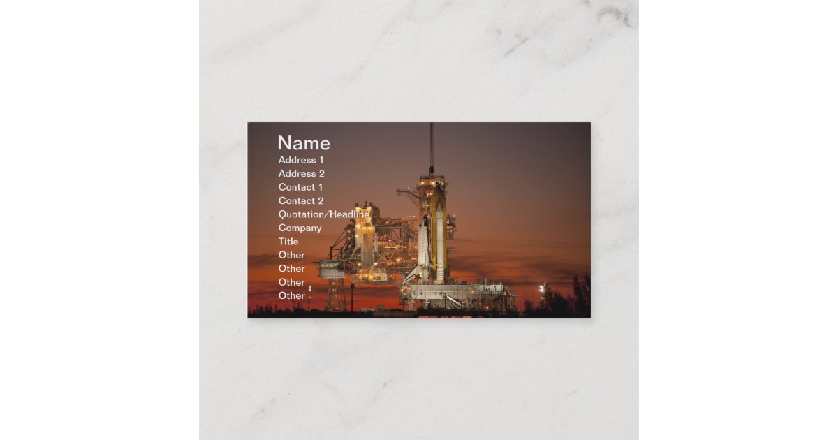 Atlantis Space Shuttle launch NASA Business Card | Zazzle