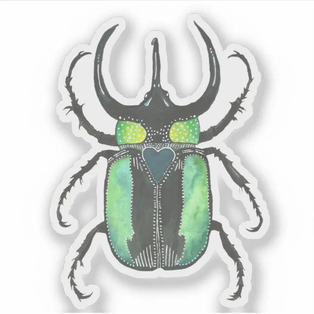 Atlas Beetle Love Bug Sticker | Zazzle