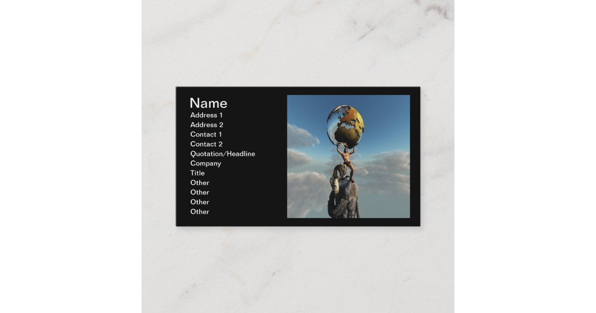 Atlas Greek God Business Card | Zazzle