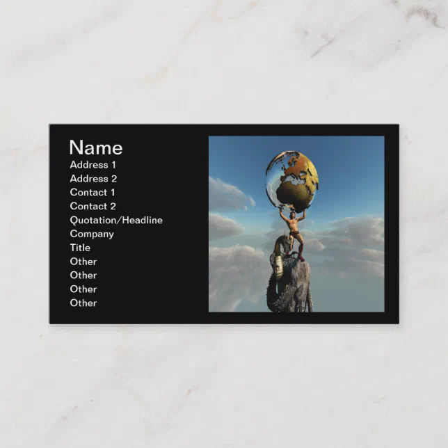 Atlas Greek God Business Card | Zazzle