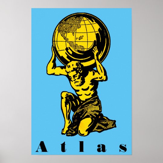 Atlas Greek Mythology Inspirational Poster | Zazzle.com