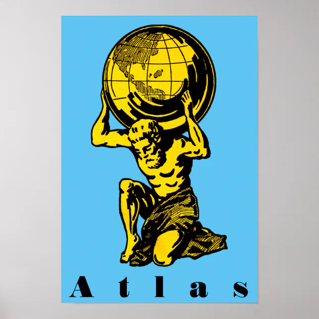 Atlas Greek Mythology Inspirational Poster | Zazzle