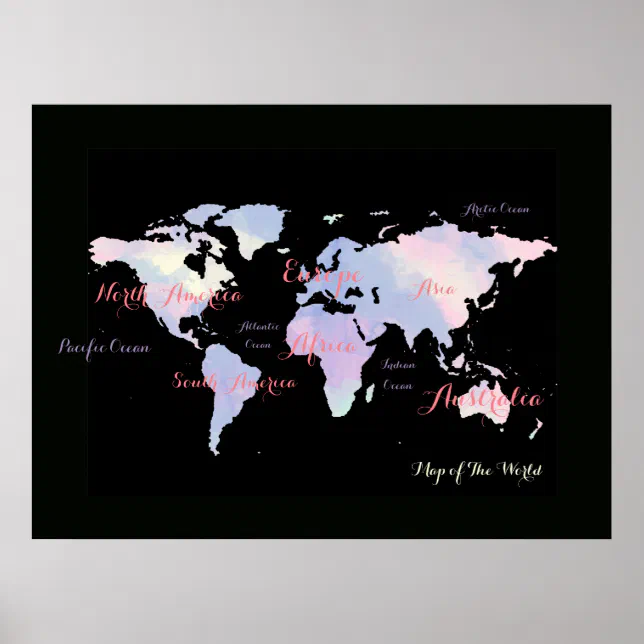 atlas . map of the world geographic poster | Zazzle