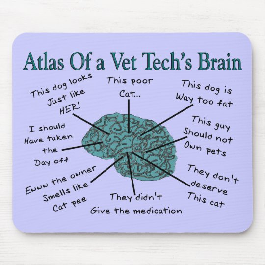Atlas of a Vet Tech's Brain Mouse Pad | Zazzle.com