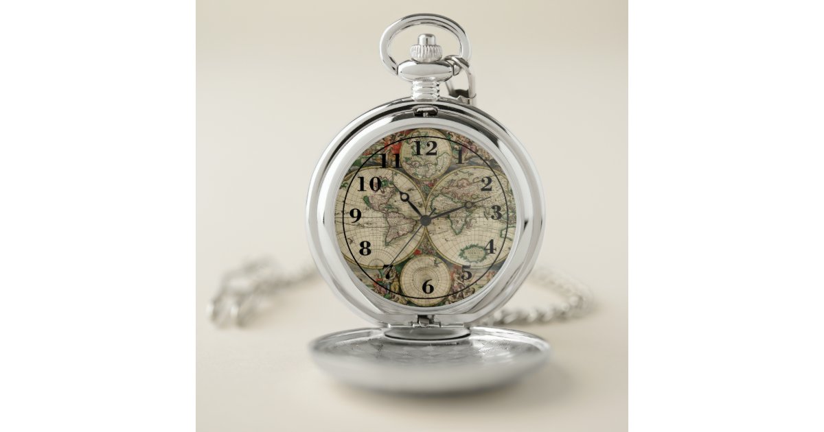 Atlas Pocket Watch | Zazzle