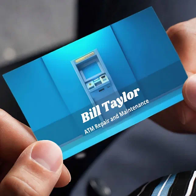 ATM Machine Business Card | Zazzle