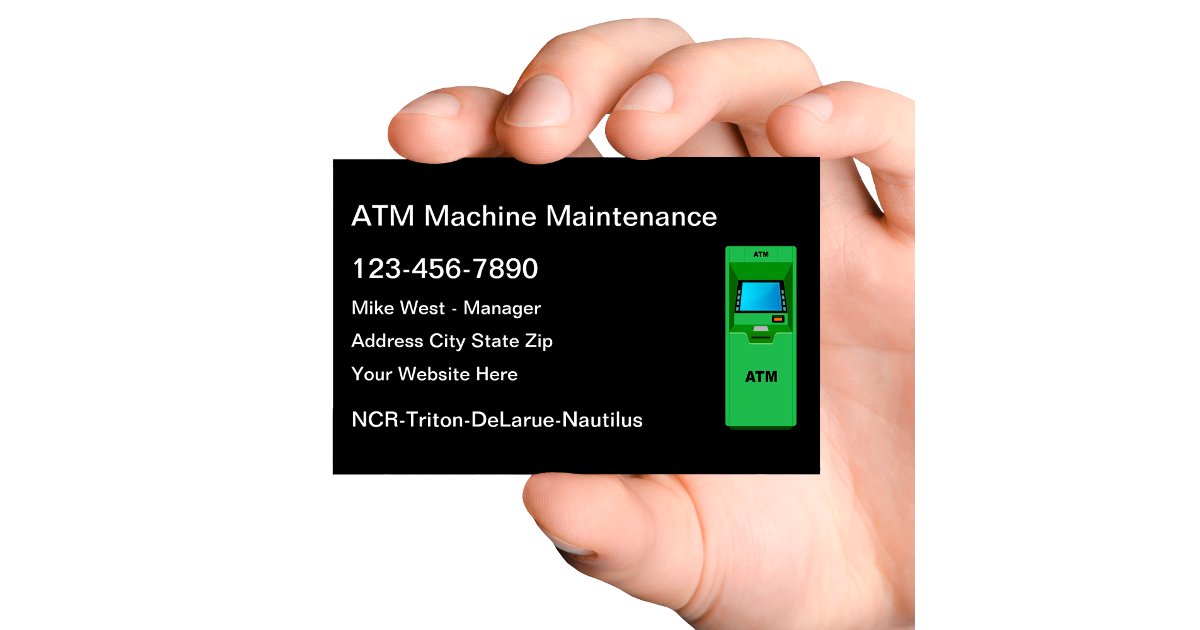 ATM Machine Repair Services Business Card | Zazzle