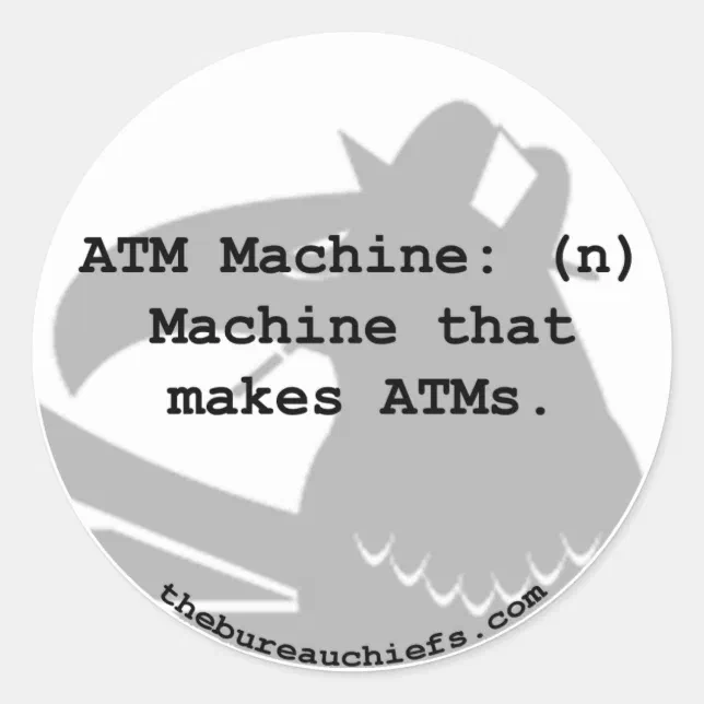 ATM Machine Sticker | Zazzle