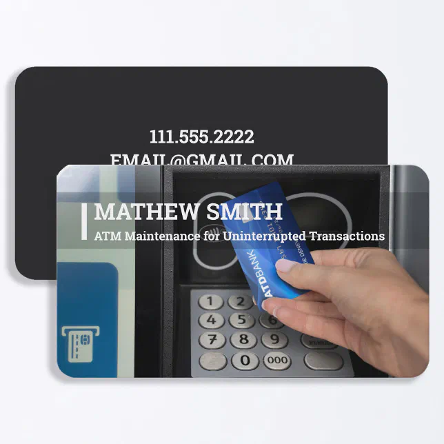 ATM Maintenance Business Card | Zazzle