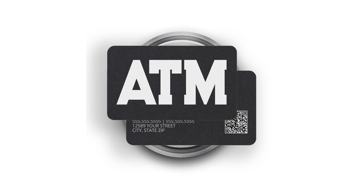ATM Technician QR Business Card | Zazzle