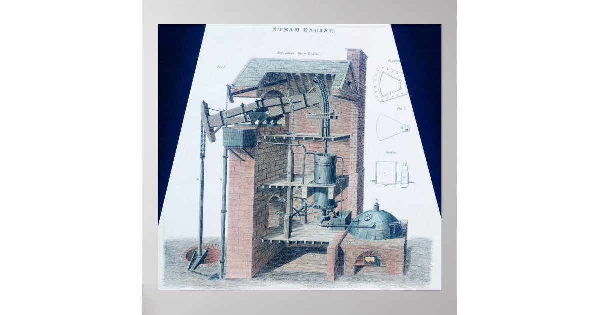 Atmospheric Steam Engine Poster | Zazzle