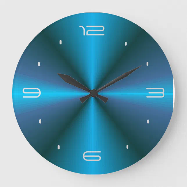 Atmospheric with Blue Glow > Design Wall Clock | Zazzle