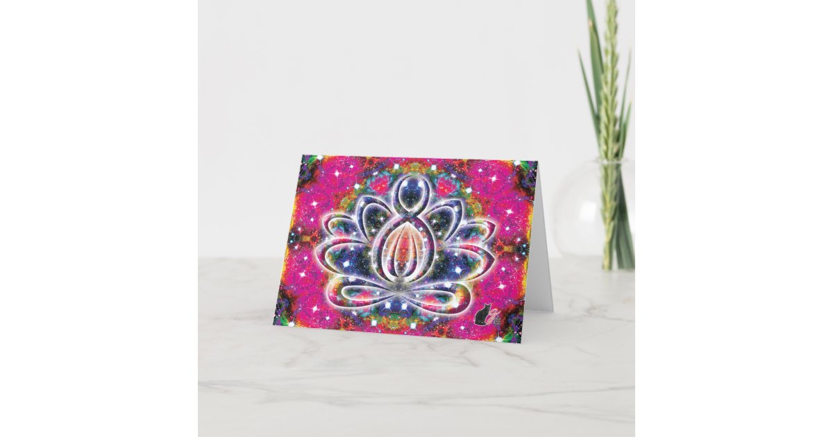Atmospheric Zen Lotus Card | Zazzle