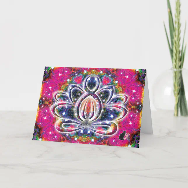Atmospheric Zen Lotus Card | Zazzle